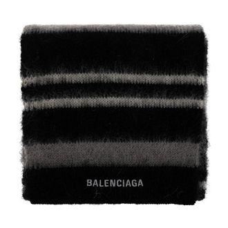 Balenciaga Schal mit besticktem Logo - - Accessories - Damen - Schwarzk - ONE SIZE