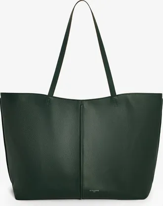 Le Tanneur Sac cabas grand mod&egrave;le Hortense en cuir grain&eacute; double face