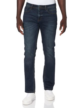 Camel Active Herren Regular Fit 5-Pocket Jeans aus Baumwolle 36 Dunkelblau menswear-33/36