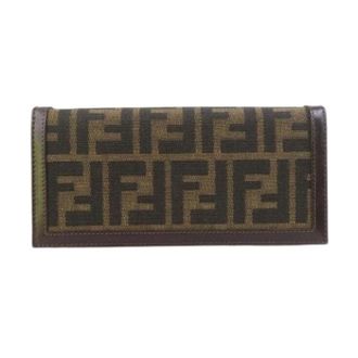 Fendi Portefeuille en toile Pre-owned - Femme - Pre-owned - Brun - Taille: ONE Size