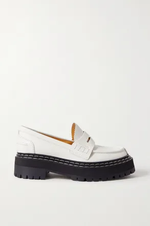 Proenza Schouler Mocassins En Cuir - Blanc cass&eacute;