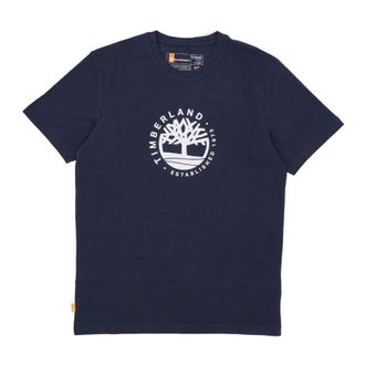 Timberland Graphic Tee Dark Sapphire T-Shirt - - Tops - Herren - Blau - S
