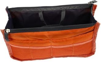 BESPORTBLE Doublure de Paquet &agrave; Main en Nylon Pliable Orange Organiseur Multi-Poches Grosse Capacit&eacute; Paquet de Rangement pour Cosm&eacute;tiques et Portable pour Voyage