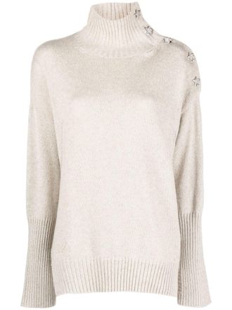 Zadig&Voltaire pull Alma &agrave; col montant - Tons neutres