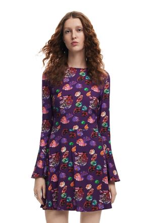 Desigual Damen Woman Woven Long Sleeve Dress, Rot, XL EU