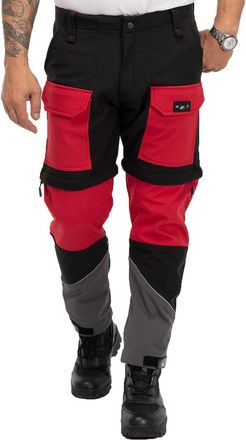 Rock Creek Herren Softshell Hose Cargohose Outdoorhose Wanderhose Herrenhose Wasserdicht Zip-Off Shorts Winterhose Trekkinghose H-309 Schwarz 2XL