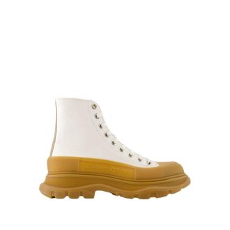 Alexander McQueen Schn&uuml;rstiefel - - Shoes - Damen - Beige - 41 EU