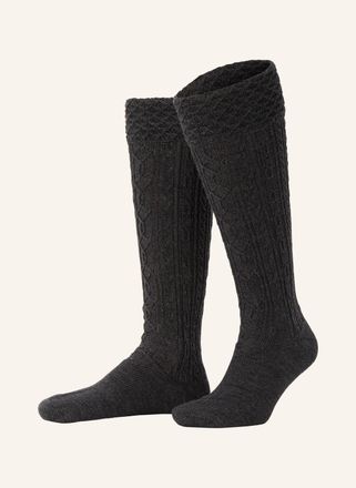 Lusana Lusana Trachten-Kniestr&uuml;mpfe Aus Merinowolle grau