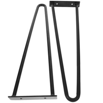 SOLUSTRE 2 St&uuml;ck Metallm&ouml;belf&uuml;&szlig;e U Form 400mm H&ouml;he Schwarz Ersatz Tisch Sofa und Schrankbeine Robuste M&ouml;belst&uuml;tzen f&uuml;r Selbstgemacht Heimwerker