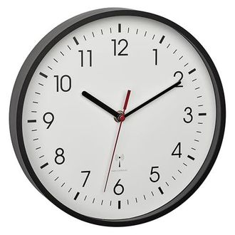 TFA Dostmann 60.3550.02 Horloge Murale analogique Radio-pilotée Haute précision Moderne analogique pour Bureau, Maison, Cadeau, 245 x 245 x 42 mm, Blanc