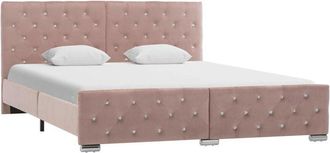 Les Tendances Lit Rose Tissu 160x200