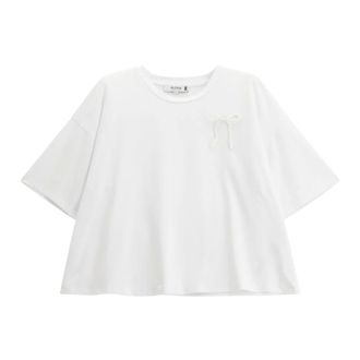 Please Femme, Tops, Blanc, Taille: 40 FR Cotone T-Shirt