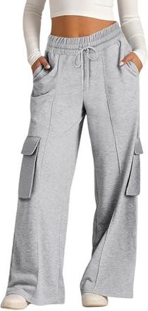 Generic Pantalons Sport pour Femme Large D&eacute;t&eacute; Pant Longue Respirant Comfy Confortable Streetwear Classique Tendance Tenue Fluide Casual Taille Haute 2026 Pant