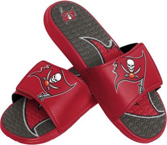 Foco Tampa Bay Buccaneers NFL Colorblock Big Logo Gel Slide Red Gray Badelatschen Hausschuhe - XL