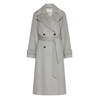 Marella Femme, Manteaux, Gris, Taille: 36 FR Tenna Belted Coat