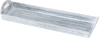 JACK Serviertablett Dekotablett | Zink | Grau | Wei&szlig; | 40 x 12,5 cm