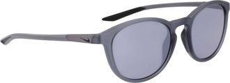 Nike Evolution Runder Rahmen-Sonnenbrille f&uuml;r Herren (Dunkelgrau/Silbergrau)
