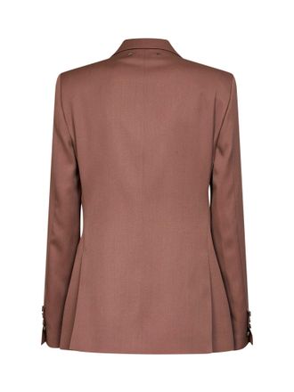 Golden Goose Womens Double-Breasted Blazer Journey Bronze Pink Virgin Wool Jacket