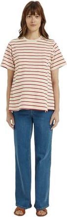 Vertbaudet T-Shirt ray&eacute; Grossesse et Allaitement en Coton Biologique* ray&eacute; Rouge 38/40