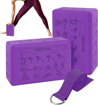 Generico Yoga-Bl&ouml;cke aus Schaumstoff, leicht, hohe Dichte, 2 St&uuml;ck, Yoga-Keil, Trainingsger&auml;t, f&uuml;r Training, Gleichgewicht, Flexibilit&auml;t, Anf&auml;nger, Erwachsene,