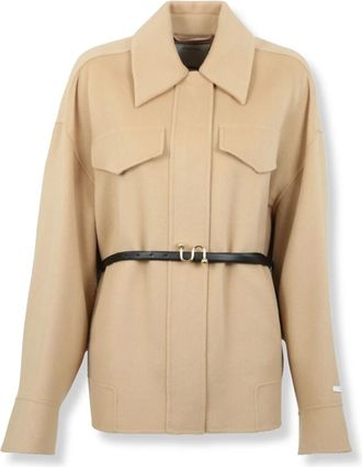 Sportmax Femme, Vestes, Brun, Taille: 40 FR Cantore Caban