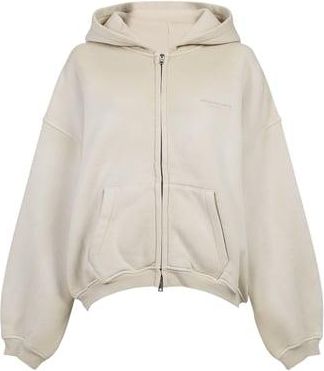 Alexander Wang Sweat capuche &agrave; strass en coton m&eacute;lang&eacute;