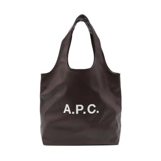 A.P.C. A.p.c., Femme, Sacs, Brun, Taille: ONE Size Sac &Eacute;l&eacute;gant Marron Fonc&eacute; avec Poign&eacute;e