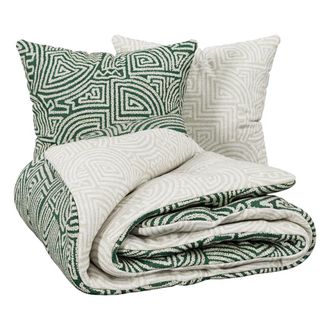 Atmosphera Atmosphera - Bedruckte bettw&auml;sche naya gr&uuml;n 240x220cm