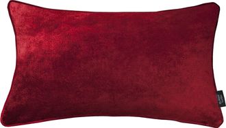 McAlister Textiles Glänzender Samt | Kissenbezug für Sofakissen in Rot | 60 x 40 cm | in 11 Farben und 5 Größen | gedrückter Samt edel paspeliert | Kissenhülle für Samtk