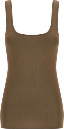 Entire studios Entire Studios, Femme, Tops, Brun, Taille: 36 FR Top &agrave; encolure carr&eacute;e