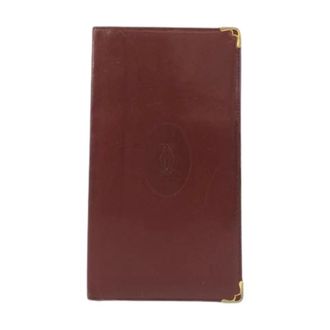 Cartier Portefeuille Vintage Must Line en Cuir Bordeaux Pre-owned - Femme - Pre-owned - Brun - Taille: ONE Size