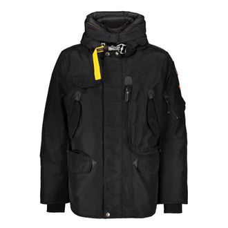 Parajumpers Kapuzenparka mit Kontrastn&auml;hten - - Jackets - Herren - Schwarzk - S