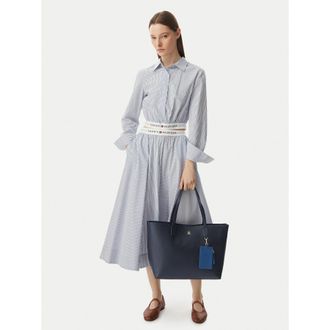Tommy Hilfiger Handtasche Tommy Hilfiger Th Icon Tote AW0AW18724 Dunkelblau
