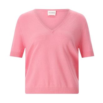 Closed Femme, Pulls, Rose, Taille: 42 FR V-neck Tricots