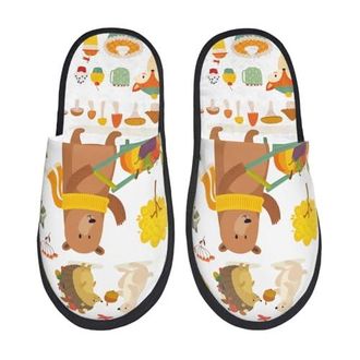 Generic Pantoufles DH&ocirc;tel Arbre Automne Animaux Lavables Accueil Pantoufles Doux Chaussons Invit&eacute;s Pour H&ocirc;tel Homme Chambre L