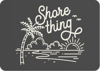 Fabulous Shore Thing Surf Travel Sea Beach Platzsets aus Kork, Schwarz, 39,5 x 28,5 cm, 4 St&uuml;ck