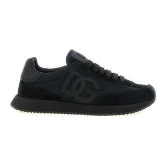 Dolce & Gabbana Femme, Chaussures, Noir, Taille: 38 EU Baskets en tissu rembourr&eacute;