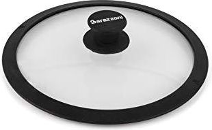 Barazzoni Deckel aus Glas und Silikon, Durchmesser 28 cm, Entlüftungsventil