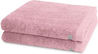 ROSS 2 teiliges Frottier-Set - Sinfonie (2 X Duschtuch im Set) - 500 g/m2 - Baumwolle - Walkfrottee - saugstark - weich und flauschig - Altrosa