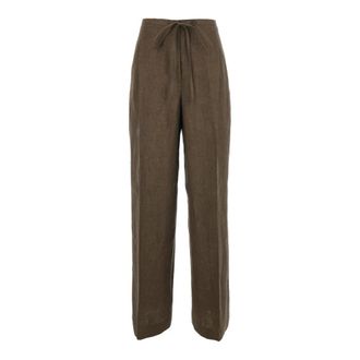 R&oacute;he Relaxte Hose mit Tunnelzug - - Trousers - Damen - Braun - M
