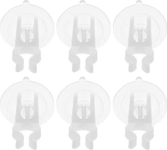 NUOBESTY 6 St&uuml;ck PVC Saugnapf Kerzenhalter f&uuml;r Fensterkerzen Elektrischer Kerzenhalter mit Starkem Halt Saugnapfklemme f&uuml;r Glatte Oberfl&auml;chen Flammenlose LED K