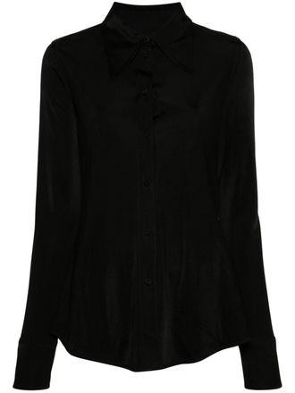 Jil Sander Hemd mit Oversized-Kragen - Schwarz