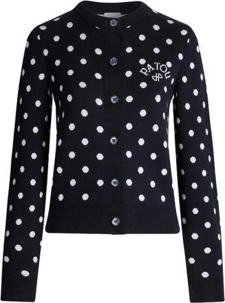 Patou Femme, Pulls, Bleu, Taille: 40 FR Cardigan &agrave; Pois