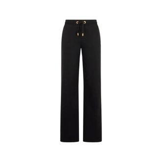 Roberto Cavalli Femme, Pantalons, Noir, Taille: 42 FR Pantalon en Coton avec Monogramme RC