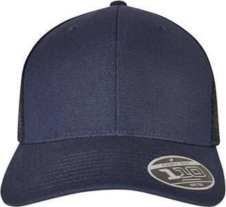 Flexfit 110 camionneurs en Toile structurée Casquette de Baseball, Bleu Marine/Noir, Taille Unique Mixte