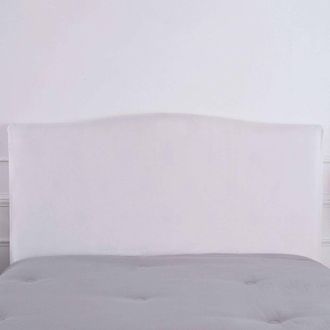 Generic Dehnbarer Kopfteilbezug aus Samt Doppelbett Queen Bett California King Bett Weicher Staubdichter Schutz f&uuml;r Schlafzimmerdekoration Wei&szlig; 110-140cm/43-5