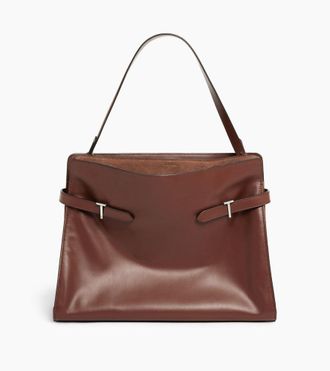 Le Tanneur Sac port&eacute; &eacute;paule mod&egrave;le maxi Emie en cuir lisse et nubuck
