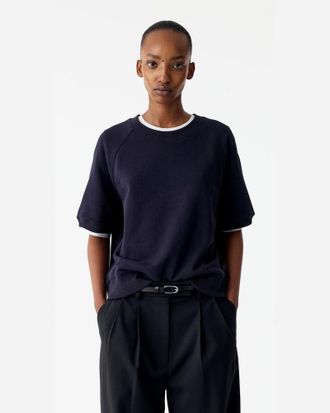 Arket Sweatshirt Aus French Terry -Blau