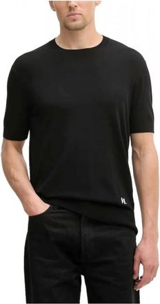 Karl Lagerfeld Homme, Tops, Noir, Taille: L Pull en m&eacute;rinos &agrave; col rond