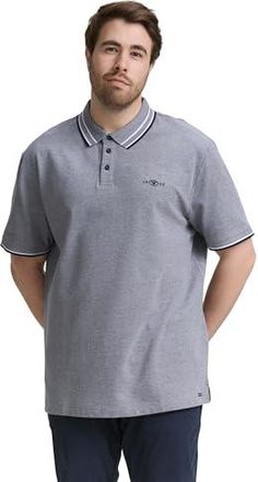 Tom Tailor 1047013 Polo, 24571-navy White Two Tone Pique, 4XL Hommes